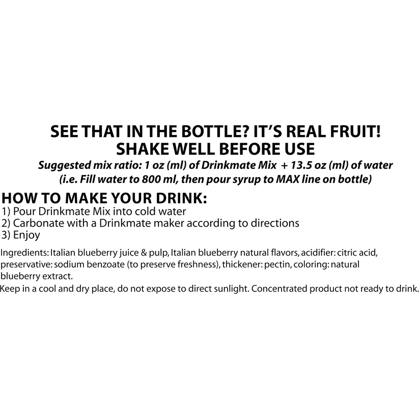 Blueberry Premium Italian Syrup – Drinkmate USA