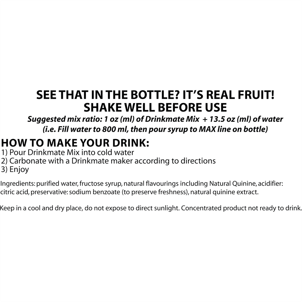 Tonic Water Premium Italian Syrup – Drinkmate USA