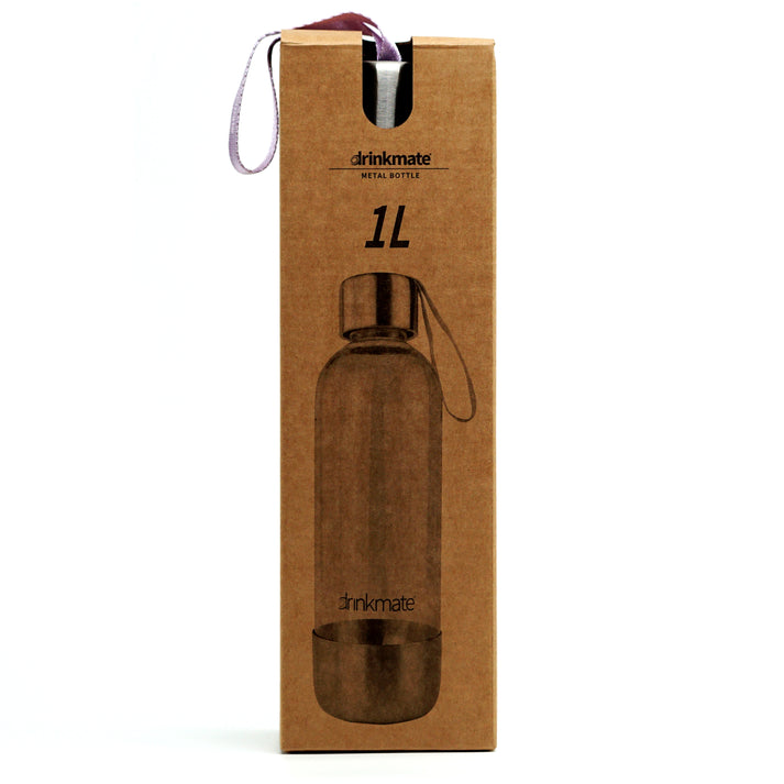 1L PET Bottle - Stainless Steel Base & Cap – Drinkmate USA